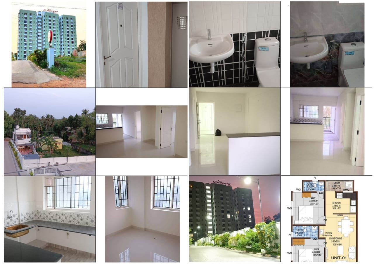 2BHK Flat 4th floor front (East) facing, 796 sq. ft. Pallipuram ...